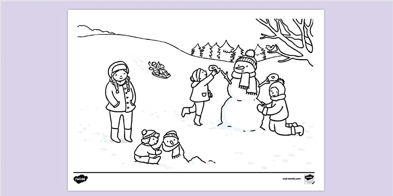 Winter Colouring | Colouring Sheets - Twinkl