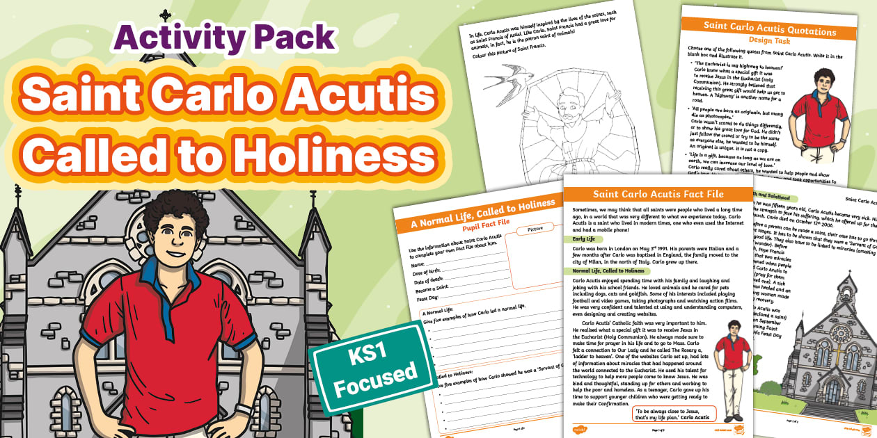 Saint Carlo Acutis Called to Holiness Activity Pack