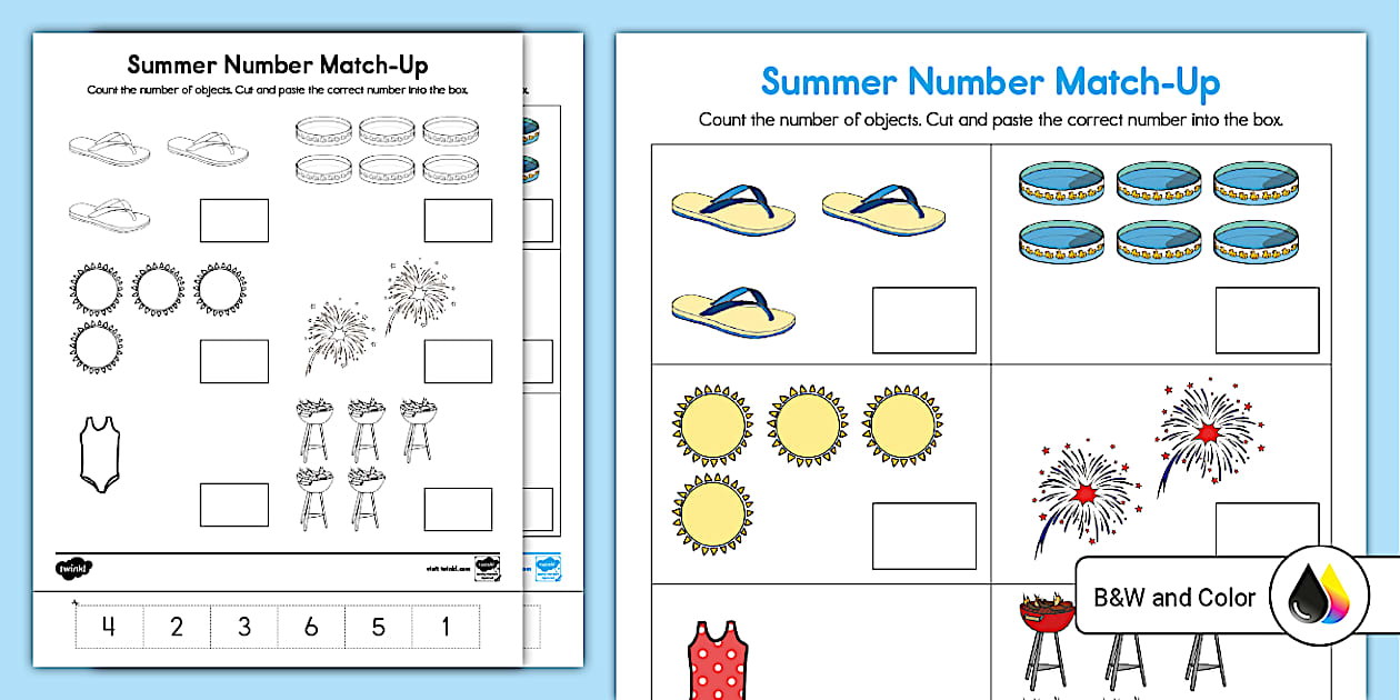 Summer Numbers Activity | Resource | Twinkl USA - Twinkl