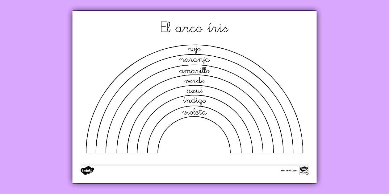 Hoja de colorear - el arco iris (teacher made) - Twinkl