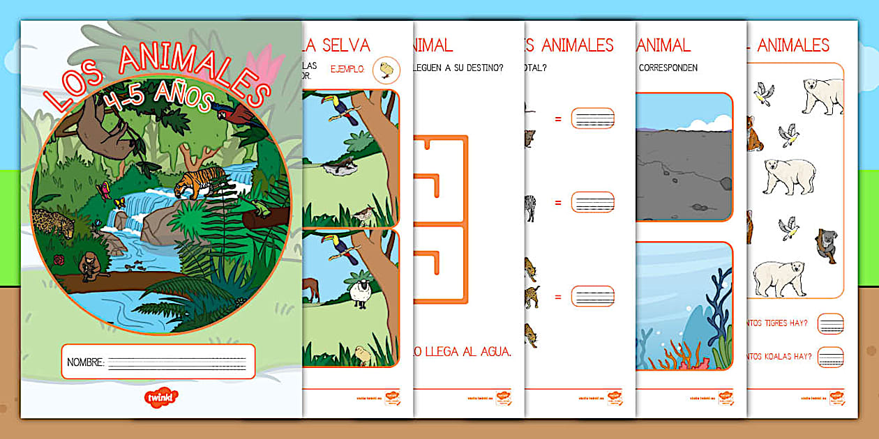 Cuadernillo de actividades: Los animales - Educación Infantil