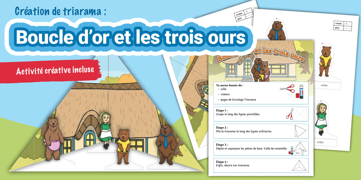 Création de triarama : Boucle d'or et les trois ours