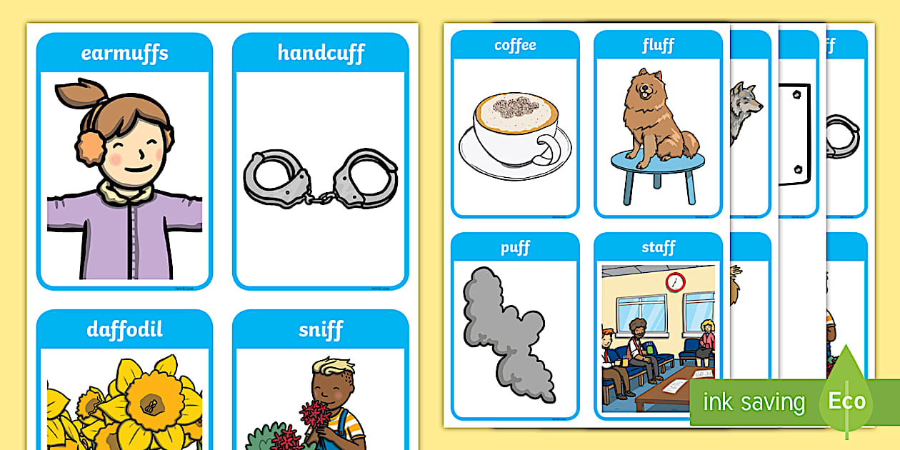 'ff' Words Flashcards (teacher made) - Twinkl