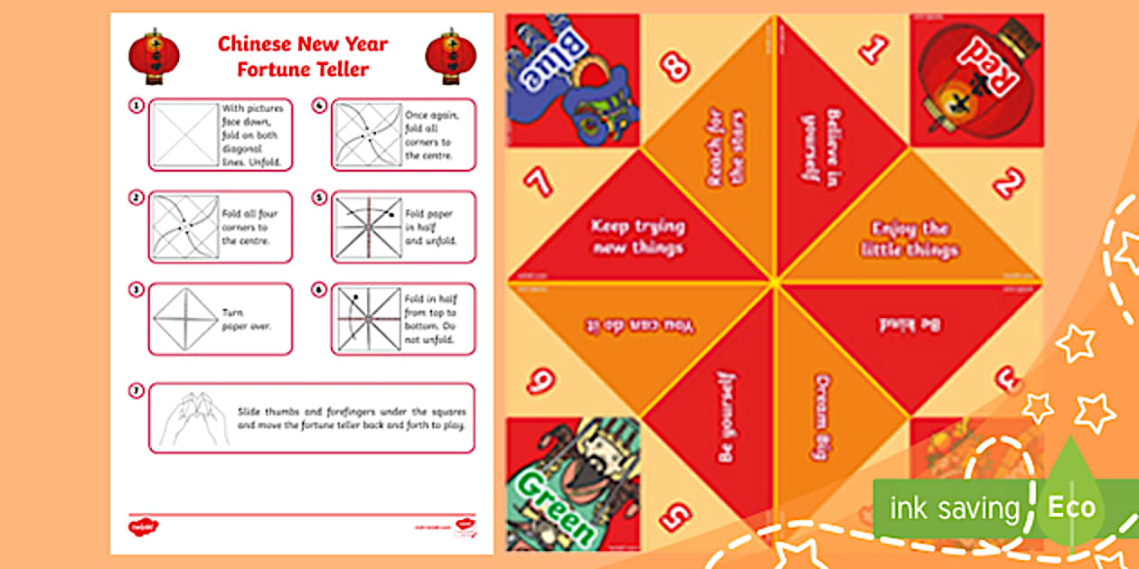 Chinese New Year Fortune Teller (teacher made) - Twinkl