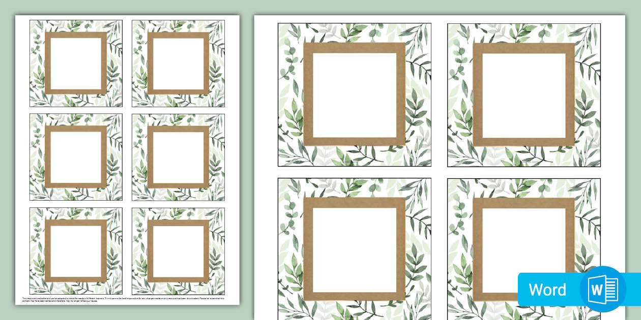 Editable Botanical Labels