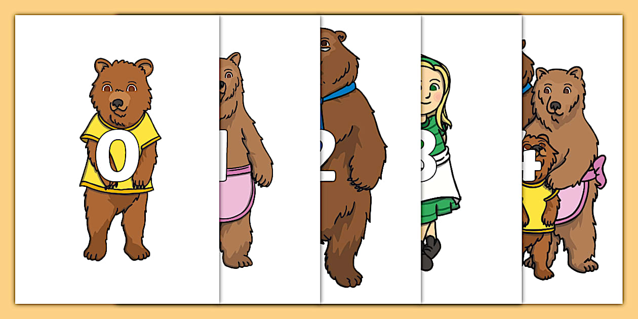 0-9 Display Numbers (Goldilocks) (teacher made) - Twinkl