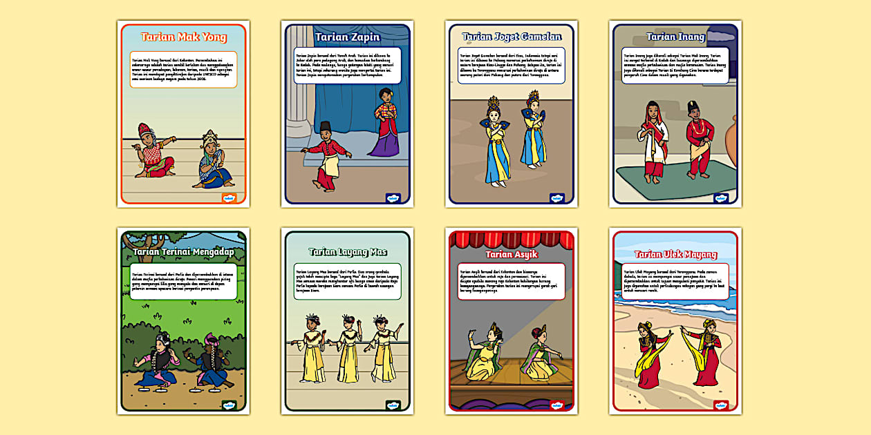 Poster Tarian Tradisional Melayu (professor feito) - Twinkl
