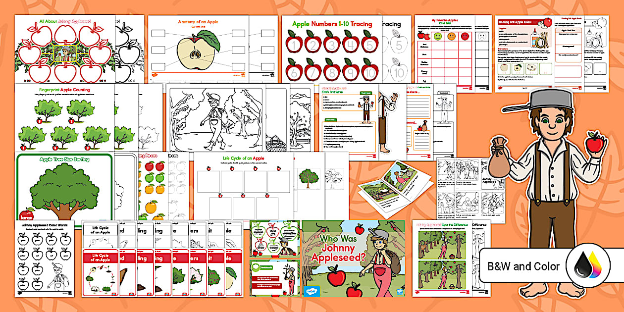 Johnny Appleseed Activity Pack - John Chapman (Teacher-Made)