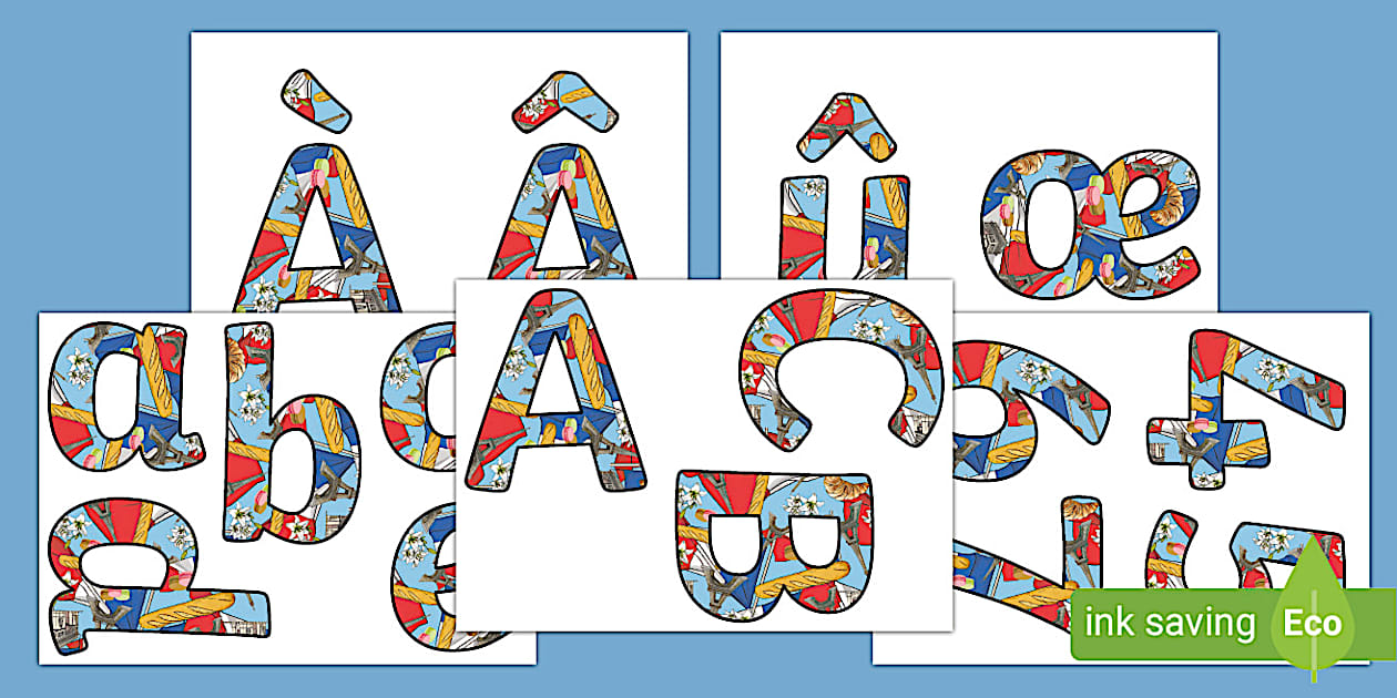 👉 French Lettering Font | French Themed Display Lettering