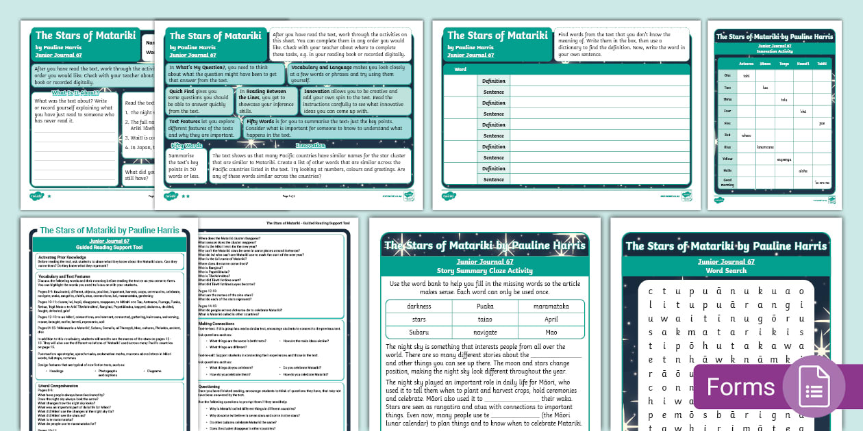 Junior Journal 67 June 2024: The Stars of Matariki (Article Comprehension)