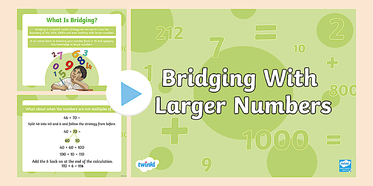 Bridging with Larger Numbers (teacher made) - Twinkl