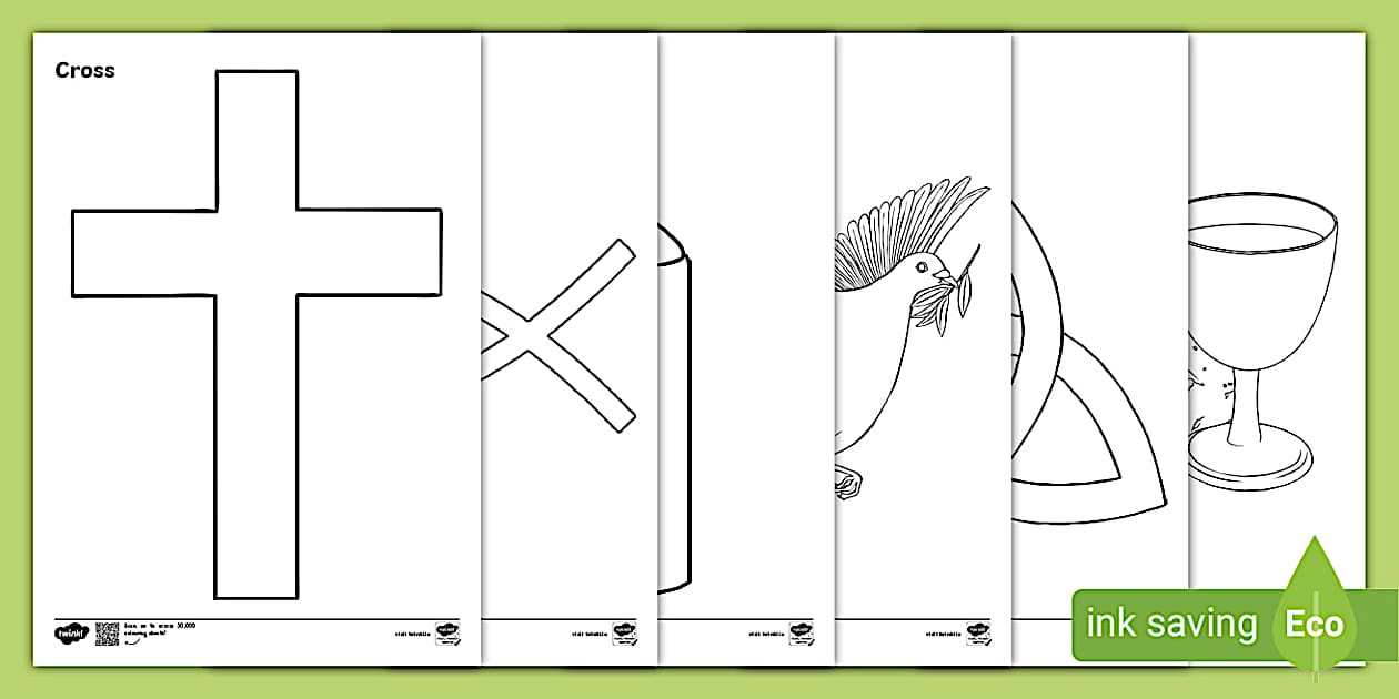 Catholic Symbols Colouring Pages (teacher made) - Twinkl