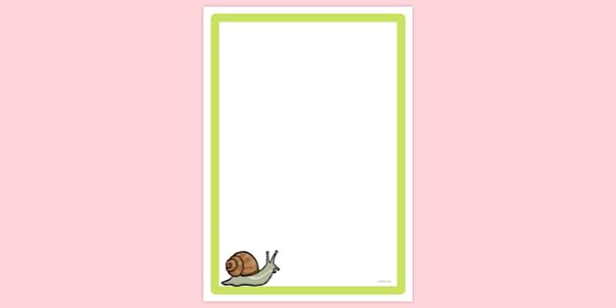 Page Border of a Snail | Page Borders | Twinkl - Twinkl