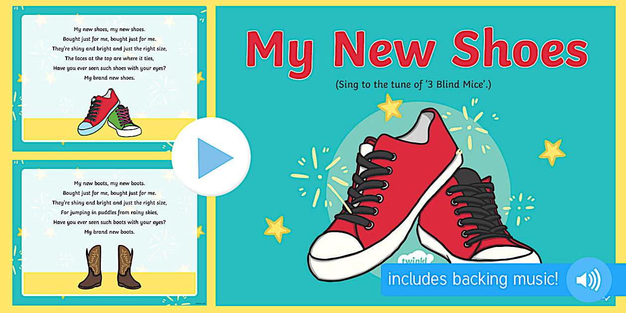 My New Shoes Song PowerPoint - Early Concepts (teacher made)