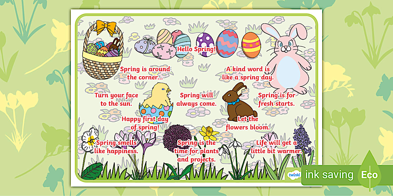 Hello Spring Quotes Display Poster| Spring| KS1|Classroom