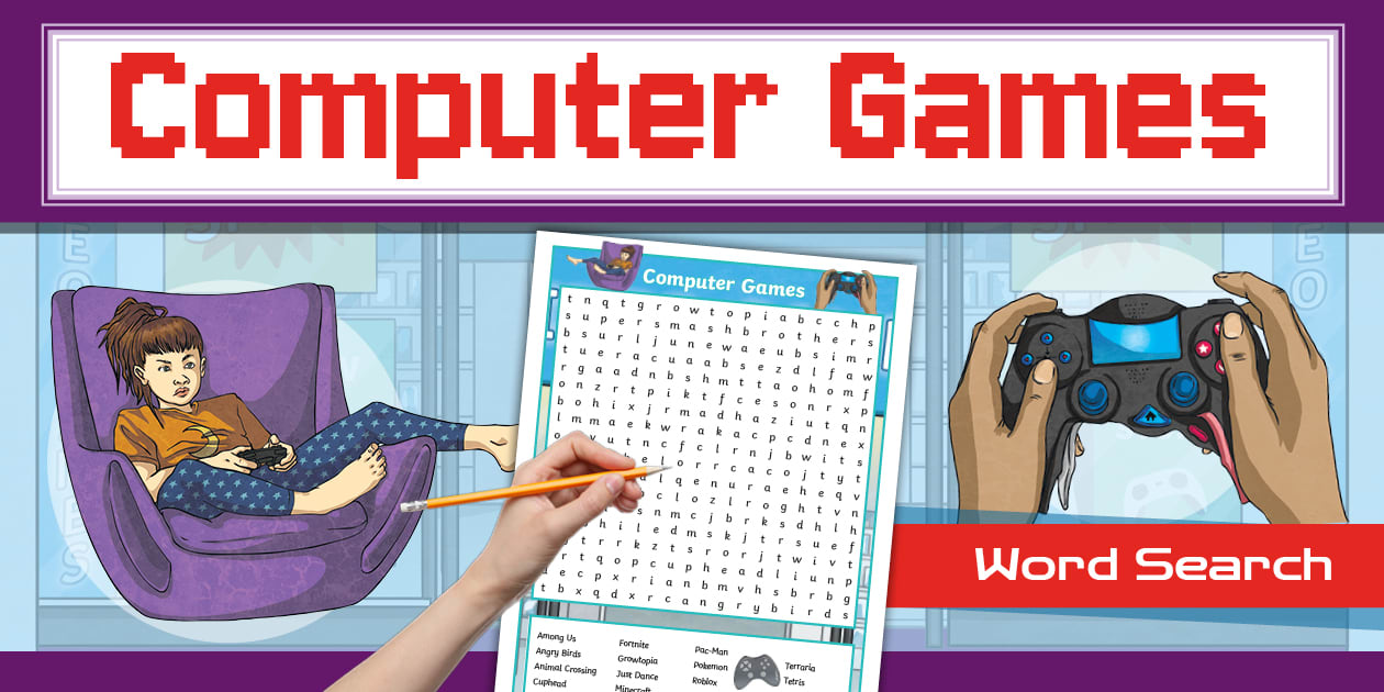 Computer Games Word Search - Year 4