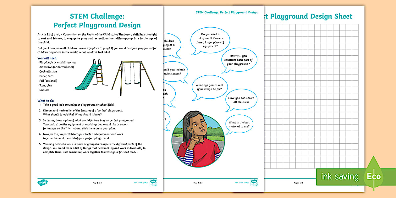 Perfect Playground Design Activity (teacher made) - Twinkl