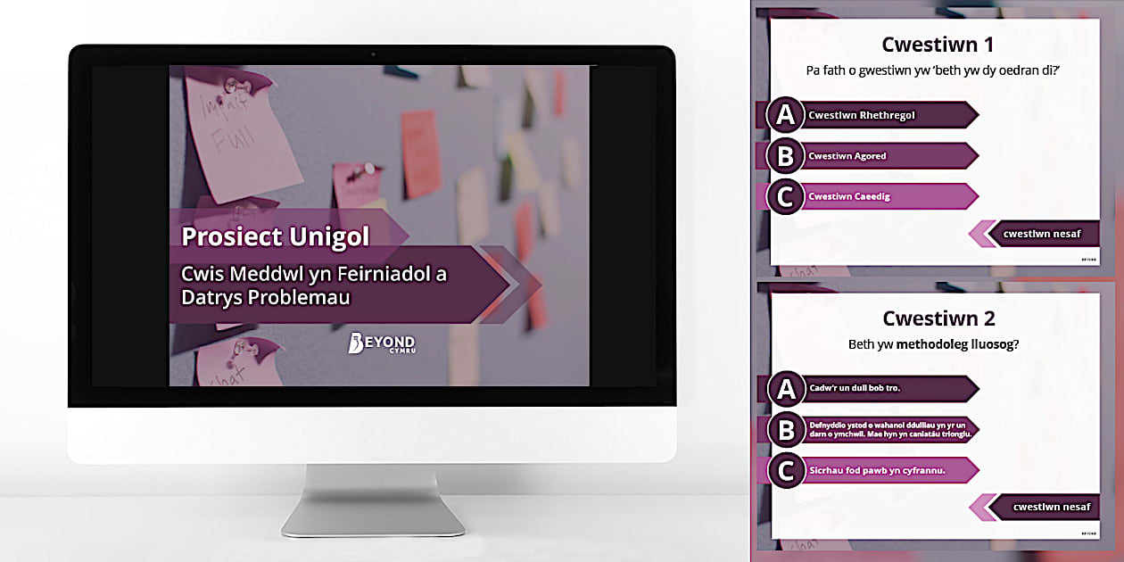 Unigol:Cwis Meddwl yn Feirinadol a Datrys Problemau - Twinkl