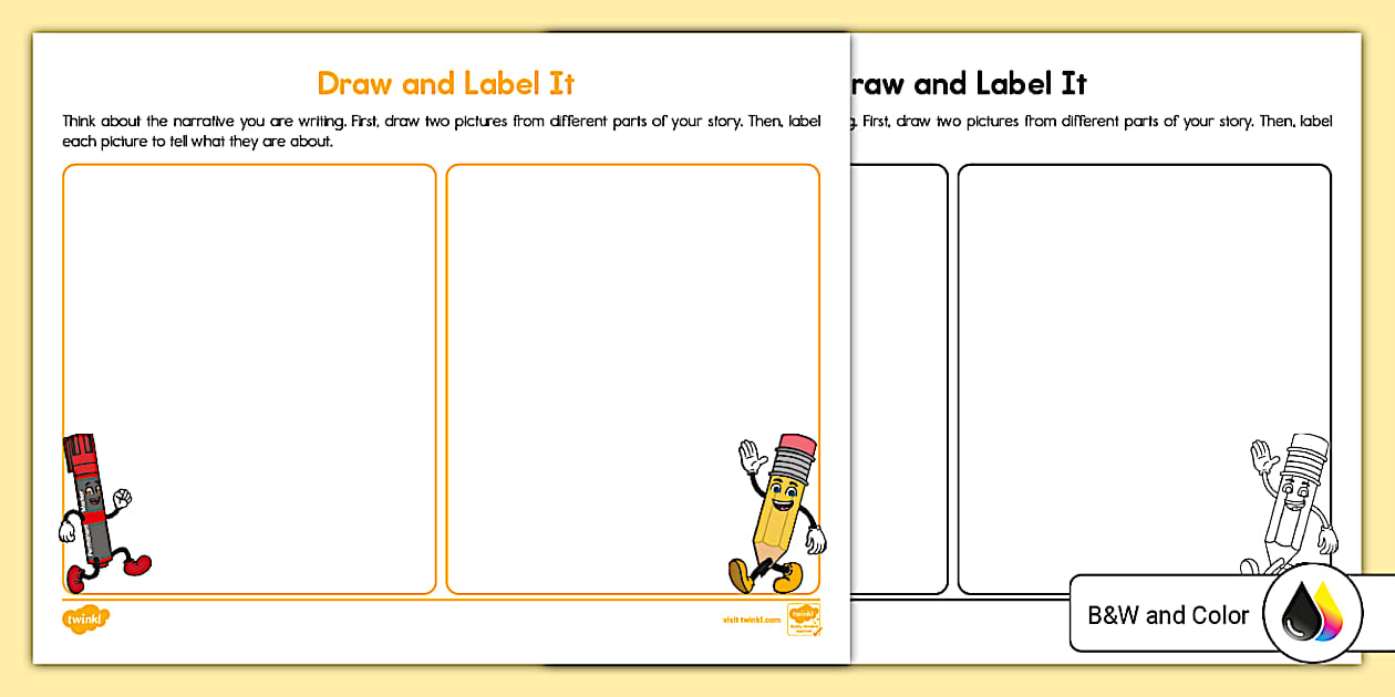 Draw It! Worksheet | Illustrating Narrative | Twinkl USA