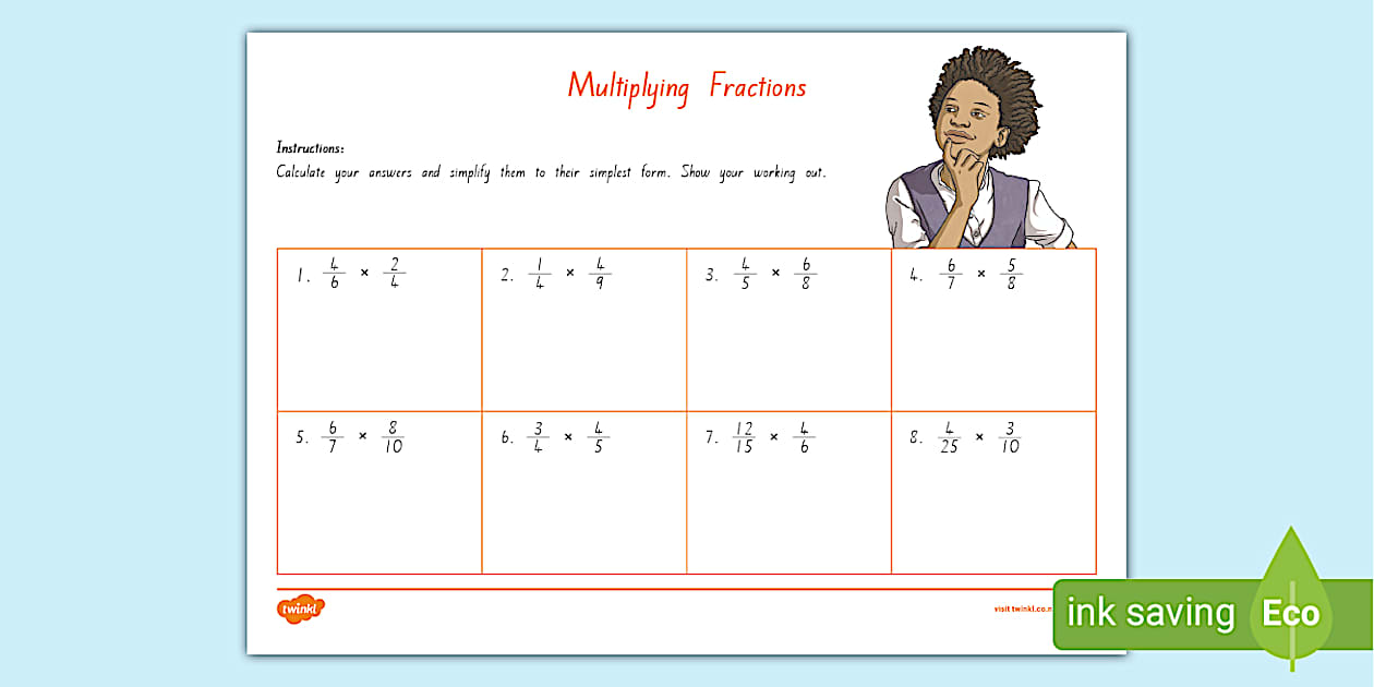 Multiplying Fractions (teacher made) - Twinkl
