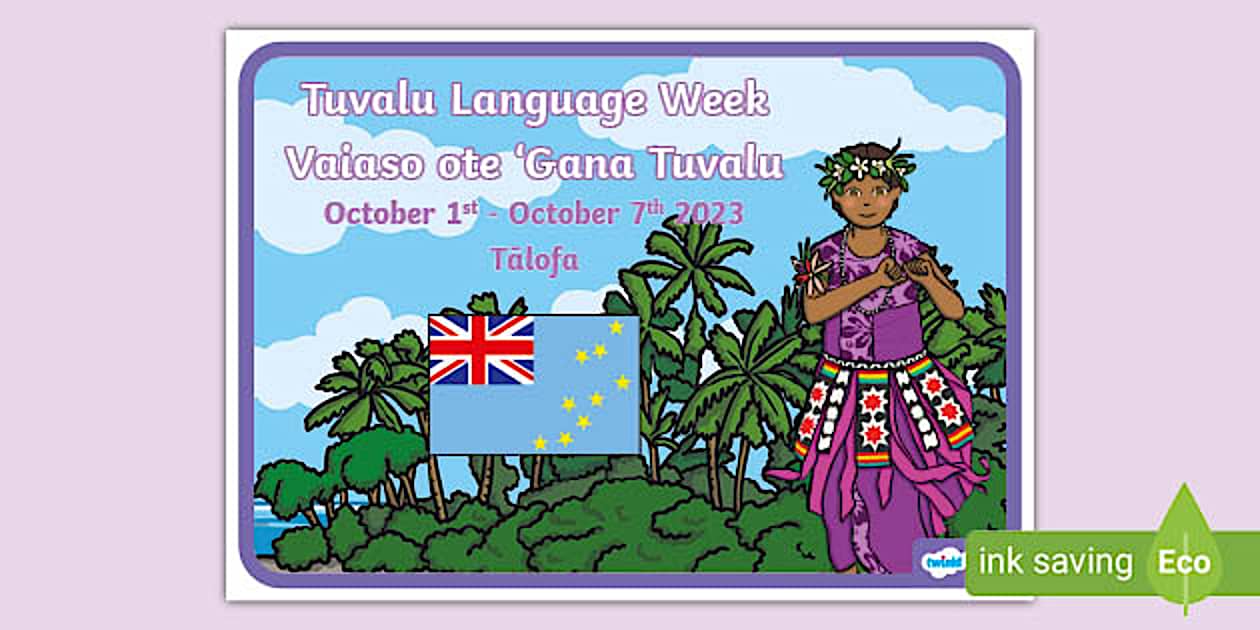 Tuvaluan Language Week Poster (teacher made) - Twinkl