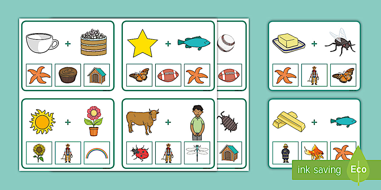 Compound Word Clip Cards