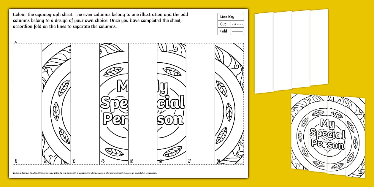 My Special Person Colouring Agamograph - Twinkl