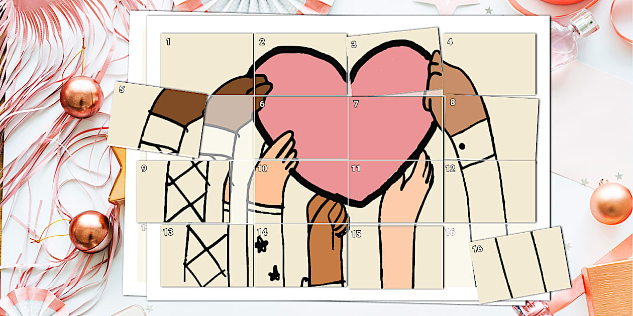 Valentine's Day | Love Heart | Friendship | Sticker Puzzle