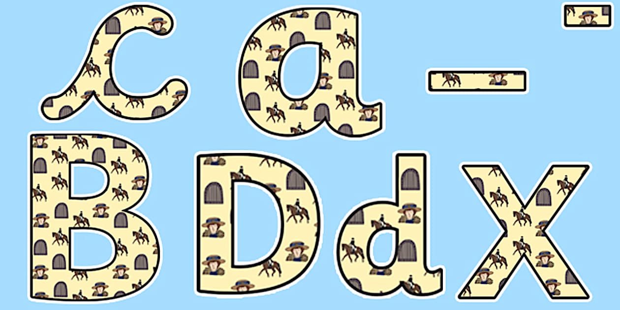 Cursive Emily Davison Themed Display Lettering - Twinkl