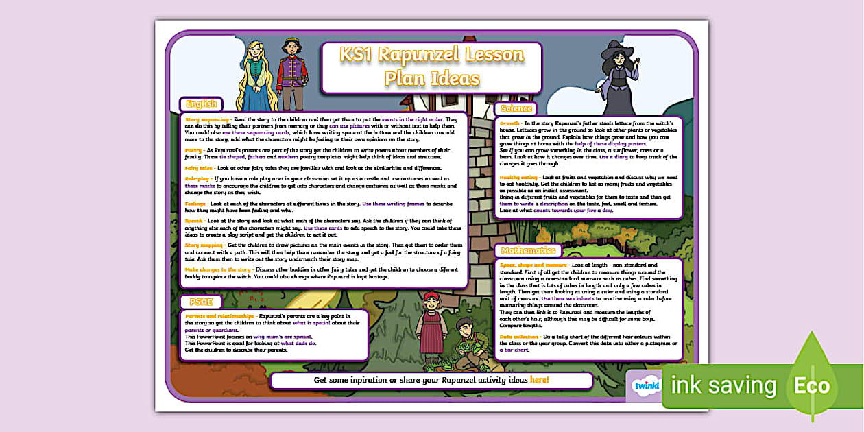 Rapunzel Lesson Plan Ideas KS1