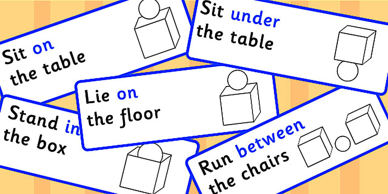 Preposition Symbol Instructions (teacher made) - Twinkl