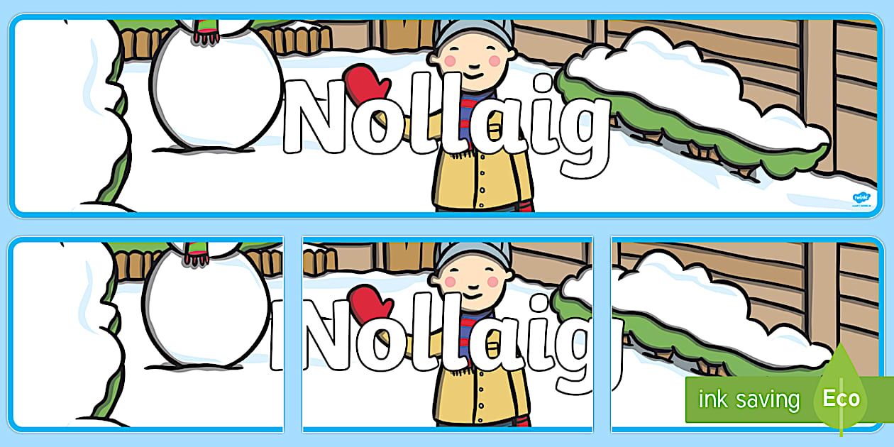 Nollaig Display Banner Gaeilge (teacher made) - Twinkl