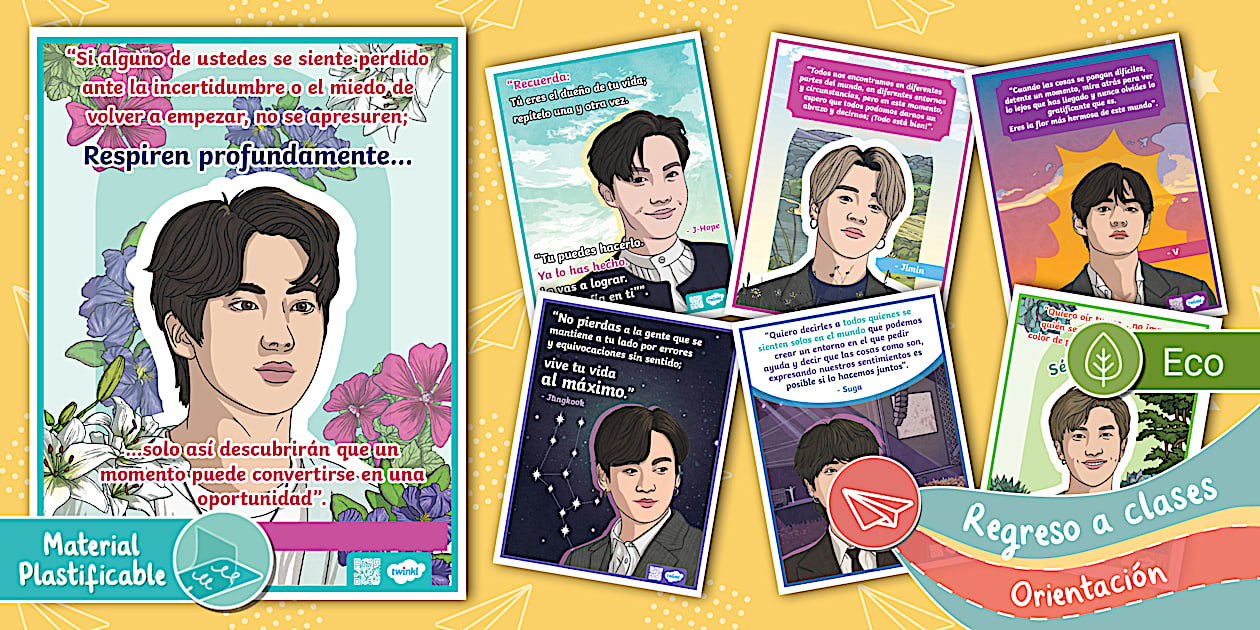 Pósters Frases Motivacionales BTS (teacher made) - Twinkl