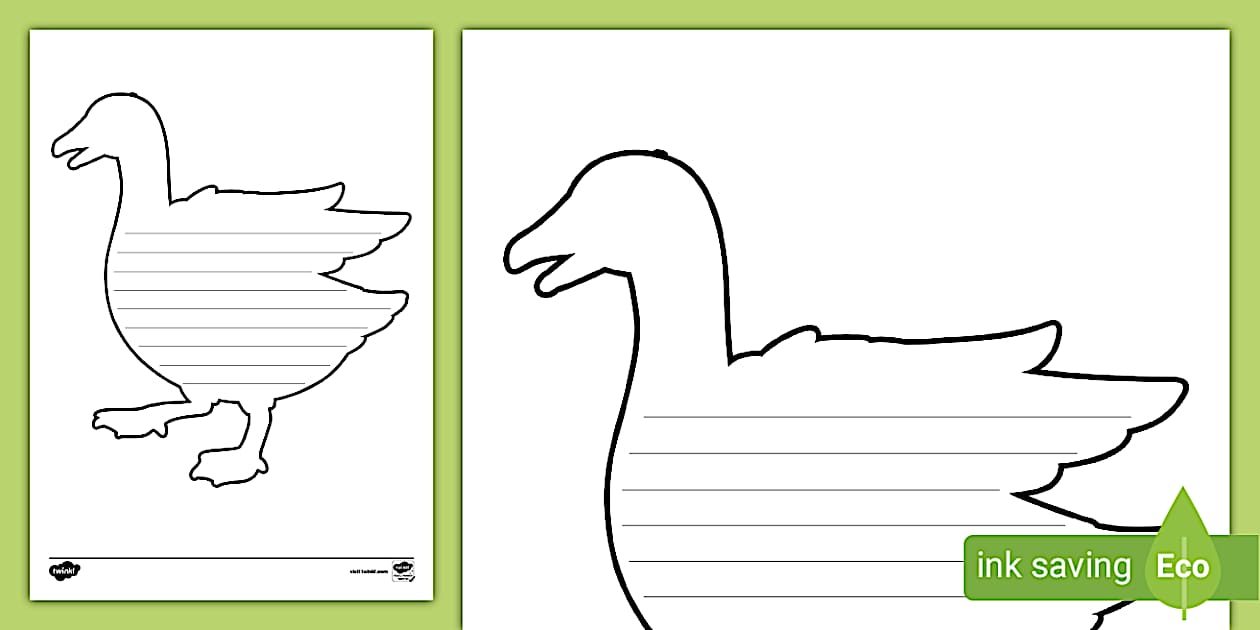 Goose Writing Template