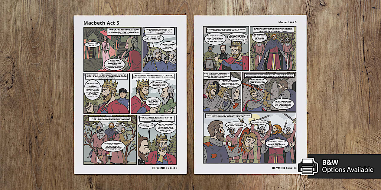 Macbeth Comic Strip Act 5 | GCSE English | Beyond English