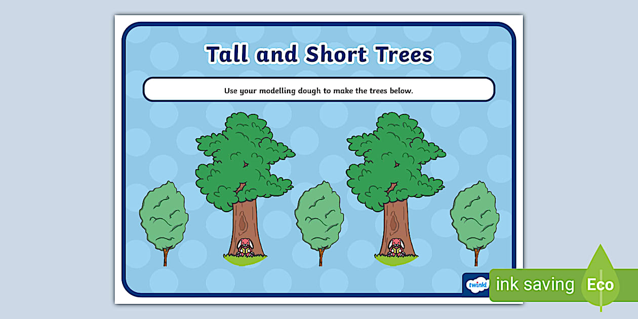 Tall and Short Trees Modelling Dough Mat - Twinkl