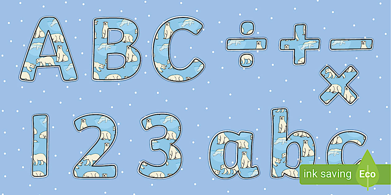 International Polar Bear Day Display Lettering for Kids