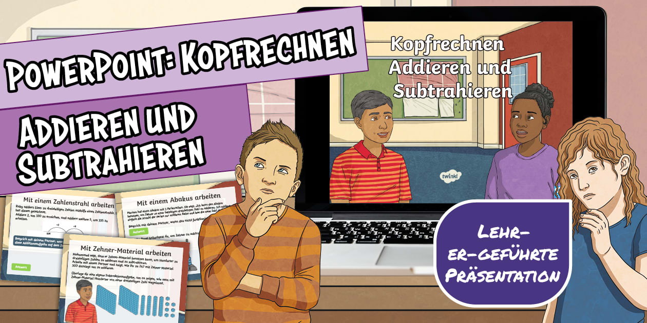 PowerPoint: Kopfrechnen - Addieren und Subtrahieren