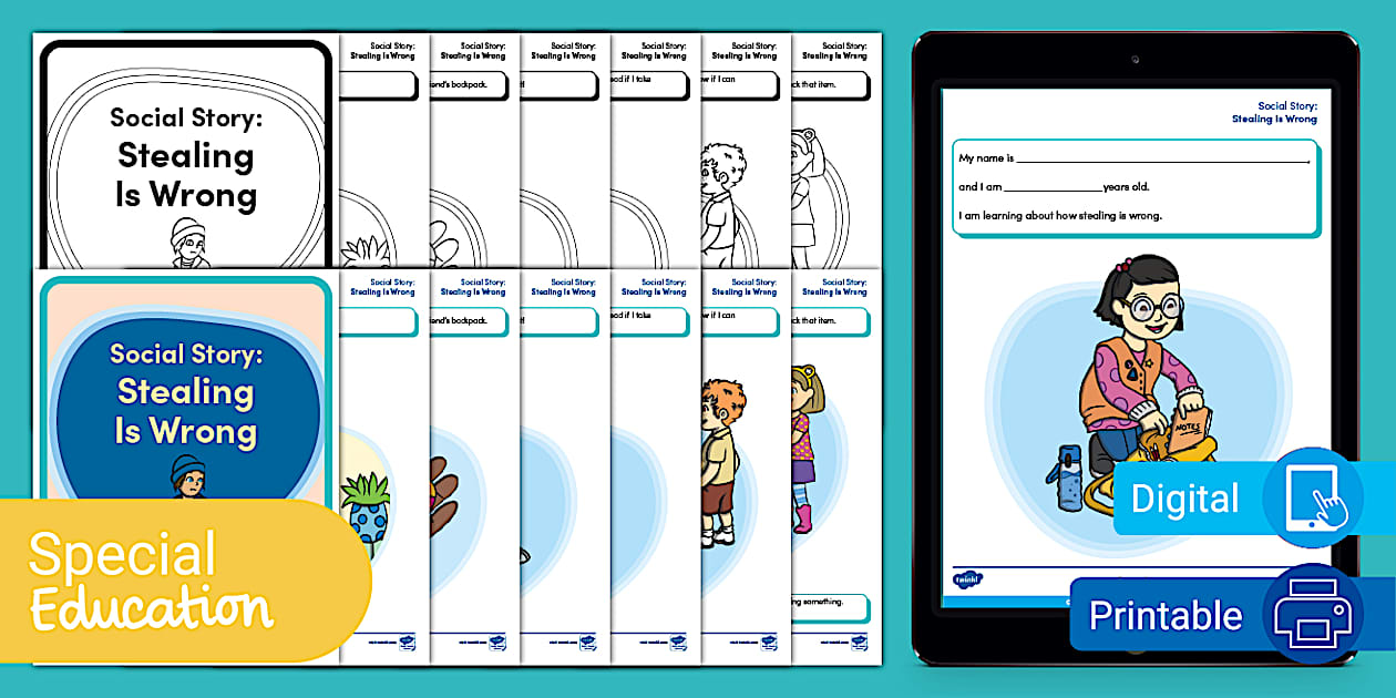 Social Story: Stealing Is Wrong (teacher made) - Twinkl