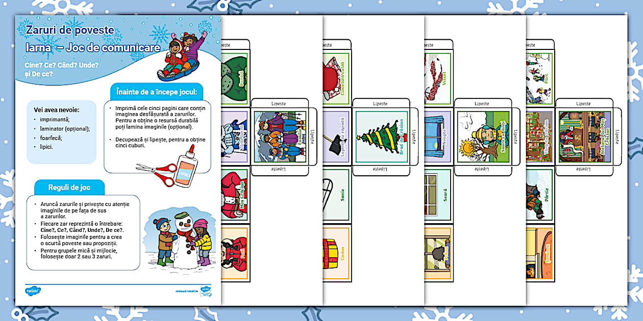 Zaruri de poveste Iarna – Joc de comunicare - Twinkl