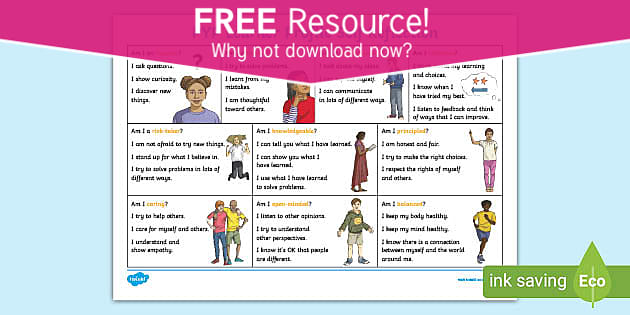 FREE! - PYP Learner Profile Self-Reflection (teacher made)