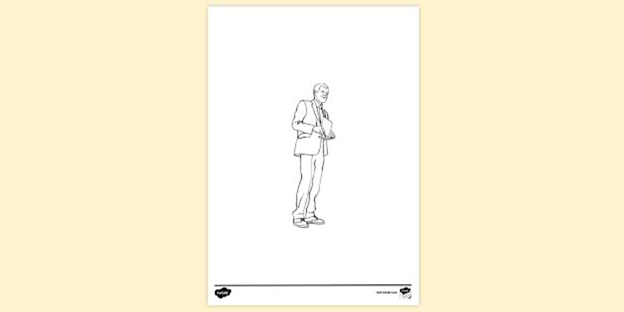 Willie Rennie Figure Colouring | Colouring Sheets | Twinkl
