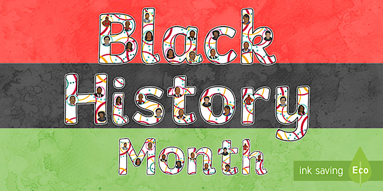 Cursive Black History Month Display Lettering - Twinkl