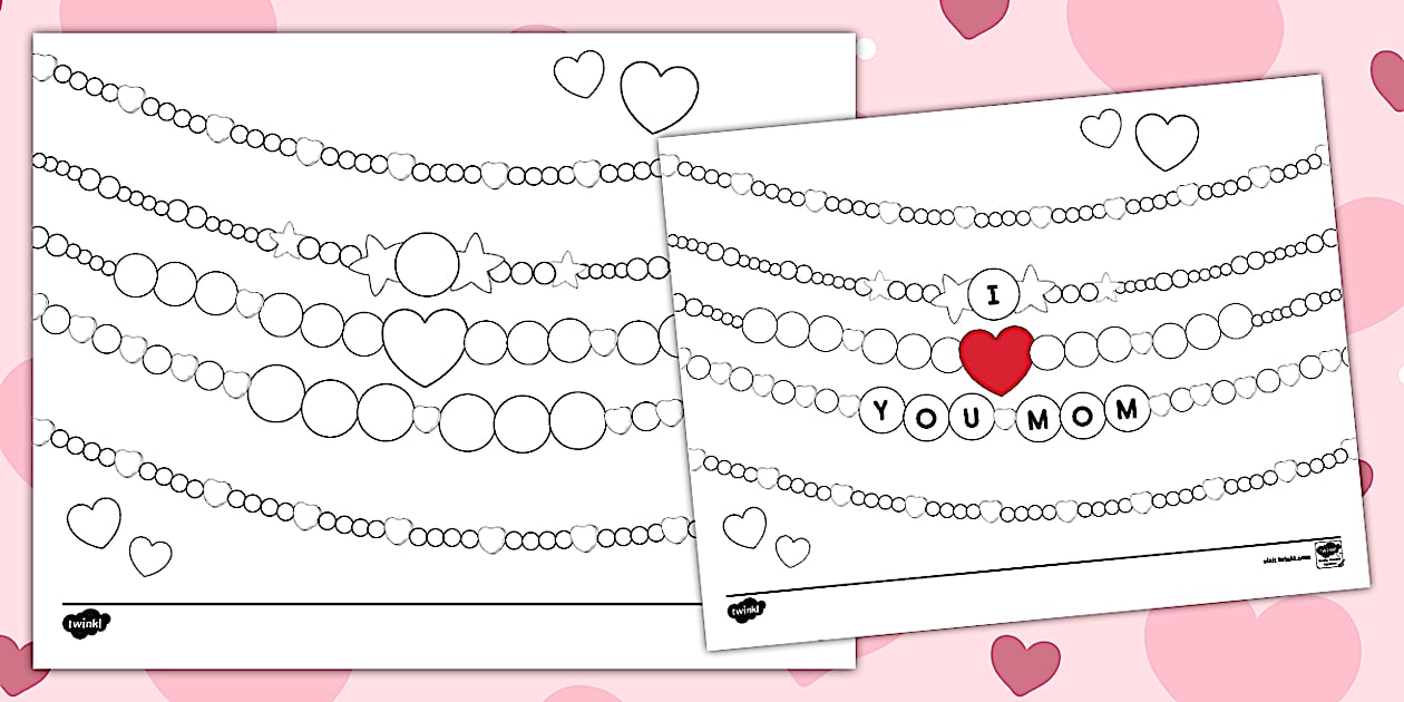 Mother's Day Friendship Bracelet Art Worksheet - Twinkl