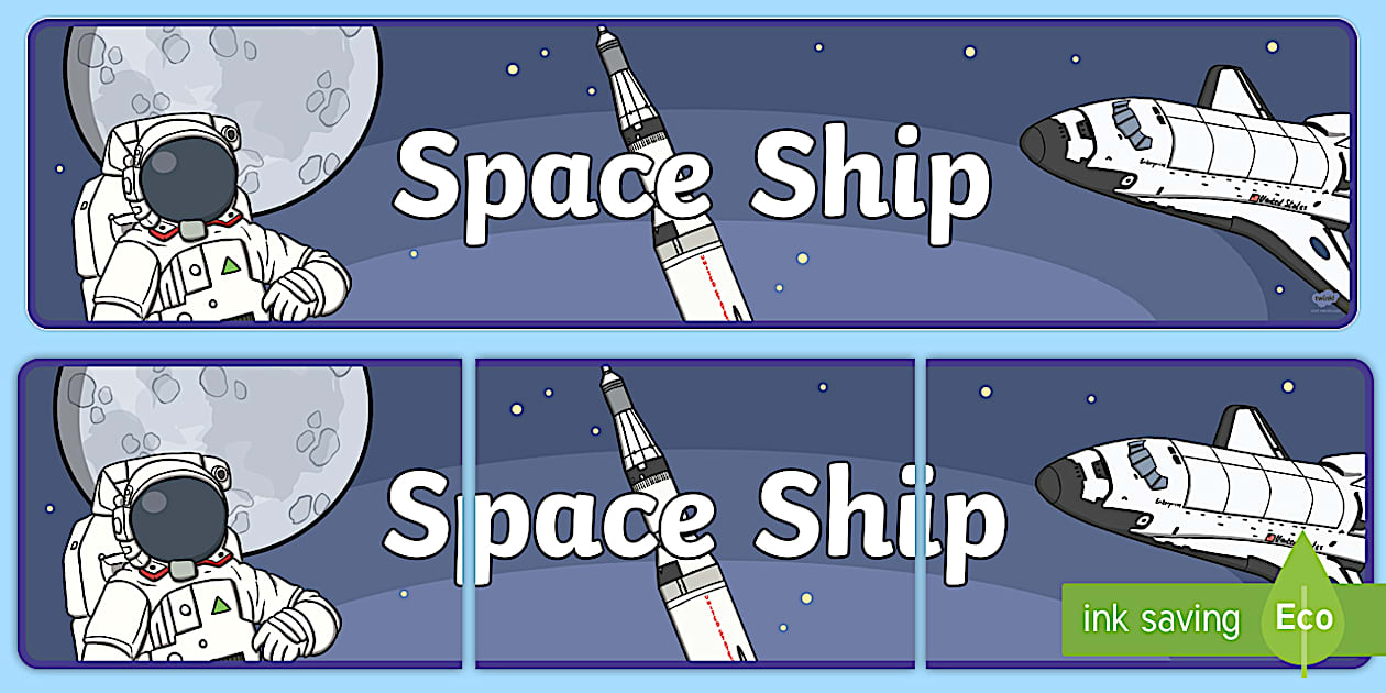 Spaceship Display Banner (teacher made) - Twinkl