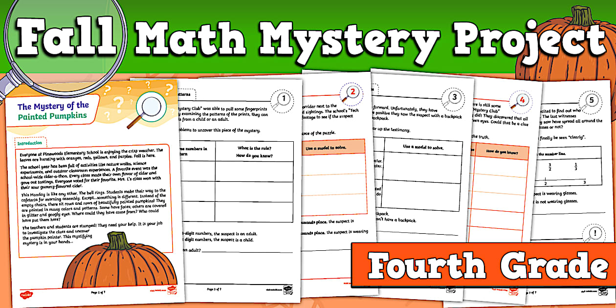 The Mystery of the Painted Pumpkins Math Project - Twinkl