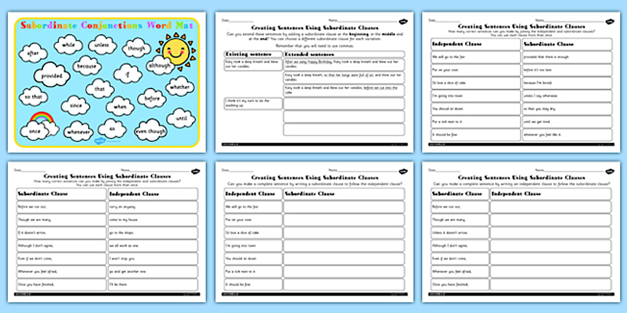 Subordinate Clause KS2 Resource Pack (teacher made) - Twinkl
