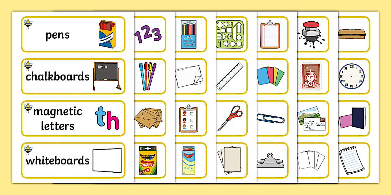 Bee Themed Editable Writing Area Resource Labels - Twinkl