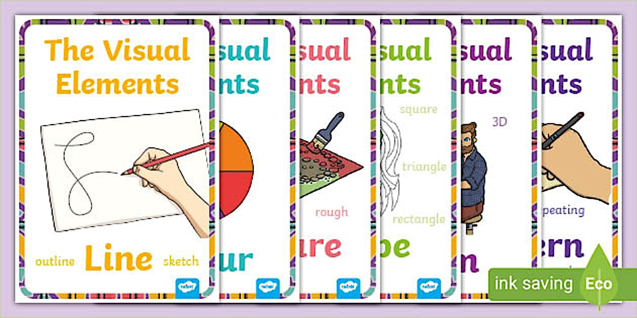 Visual Arts Elements Display Posters (teacher made) - Twinkl
