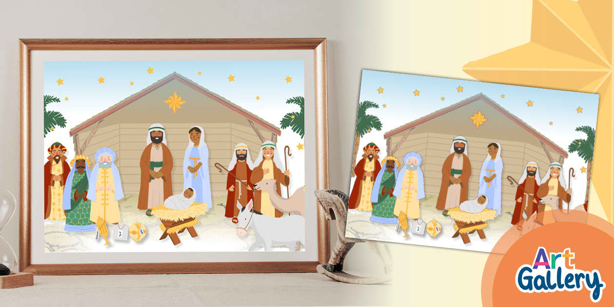 The Nativity Scene Poster (teacher made) - Twinkl